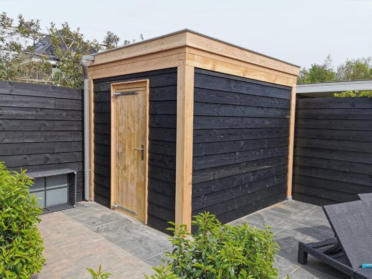 Houten berging - Amberboom Tuinen